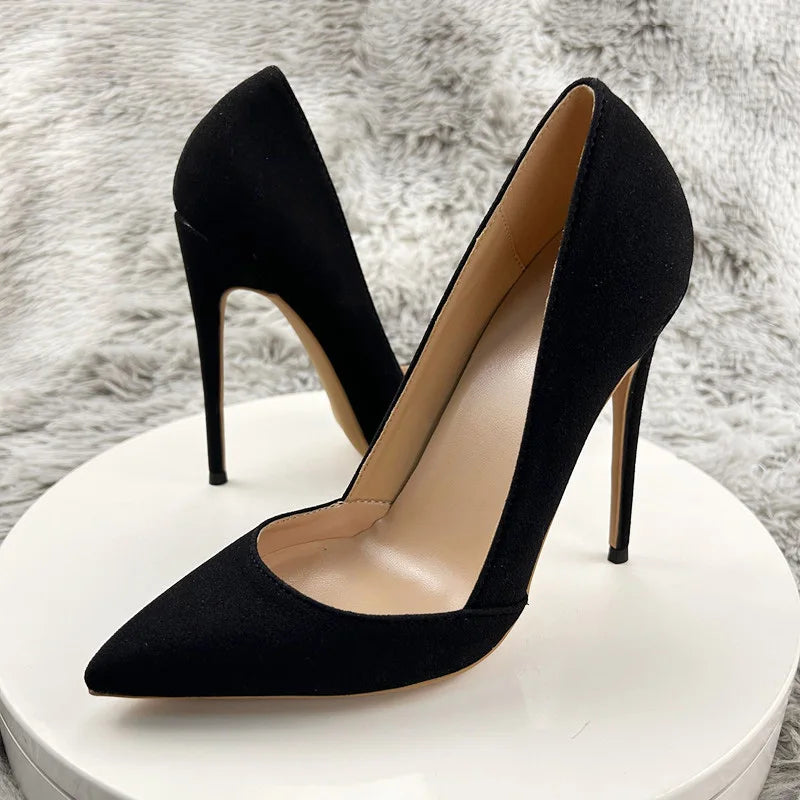 Sexy Women Curl Cut Flock Pointy Toe High Heels – PDPDZ-Fashion shoe store!