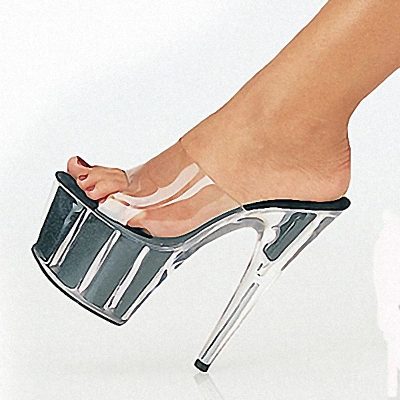 15CM/6inches PVC Upper Fashion Sexy Exotic High Heel Platform Party Wo ...