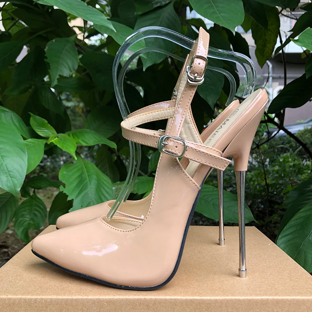 16cm Super High Heels Sandals Women Red Sexy Pointy Toe Pumps – PDPDZ ...