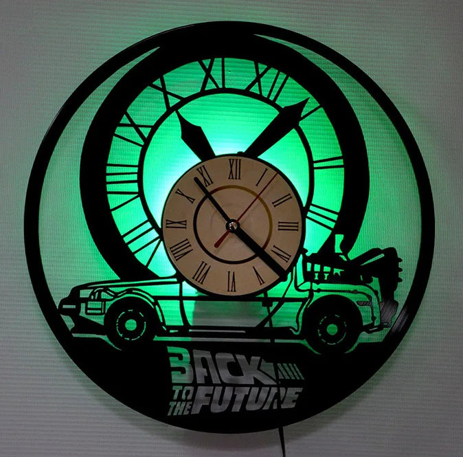 Creative LED Vinyl Record Clock Gift Back To The Future Record Wall Cl ...